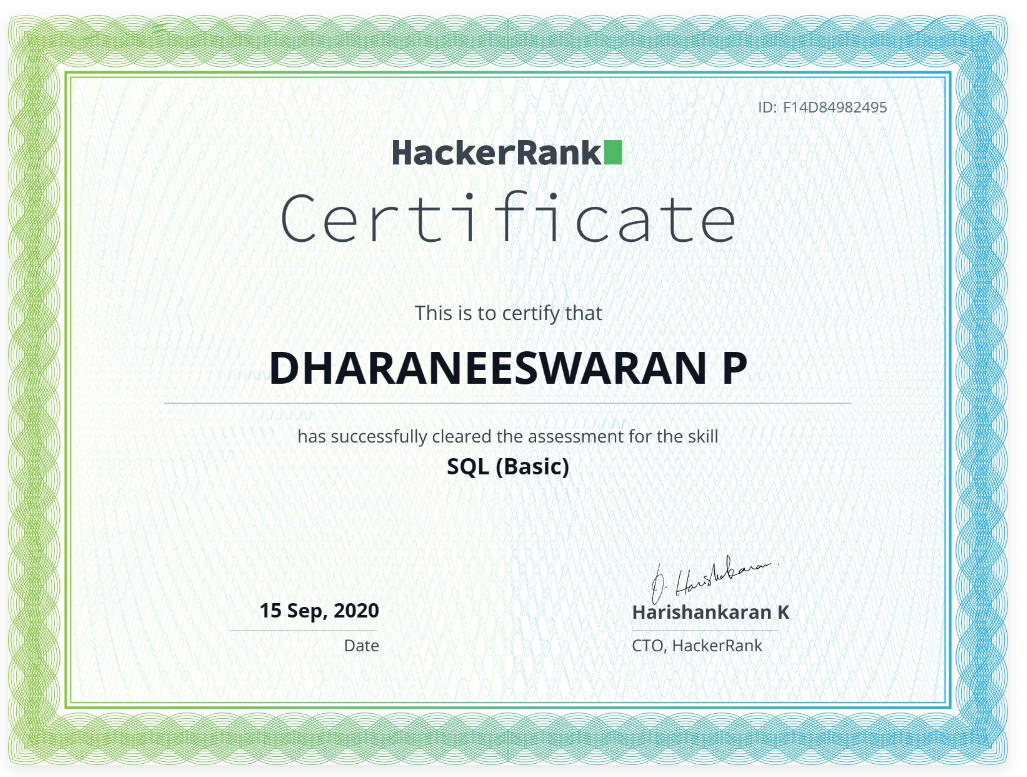 Certificates Certificates